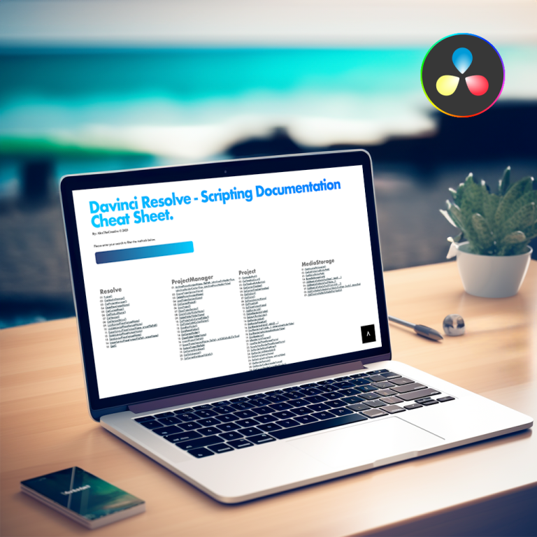 Davinci Resolve Scripting Documentation Cheat Sheet Version 3 Davinci Resolve 185
